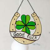 Double Good Luck Stained Glass Charm Symbol – AvalGlass